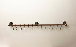 Oil Rubbed Pot Rack kitchen Storage - Copper Kitchen Rail | ZAYIAN