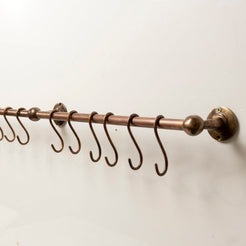 Oil Rubbed Pot Rack kitchen Storage - Copper Kitchen Rail | ZAYIAN