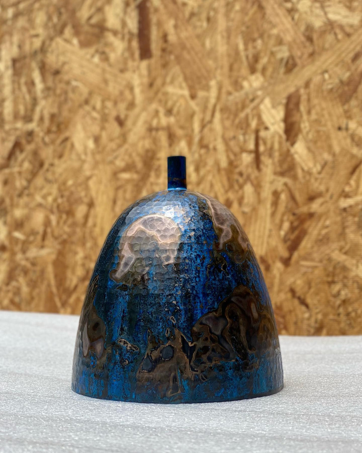 Blue Patina Copper Hanging Lamp